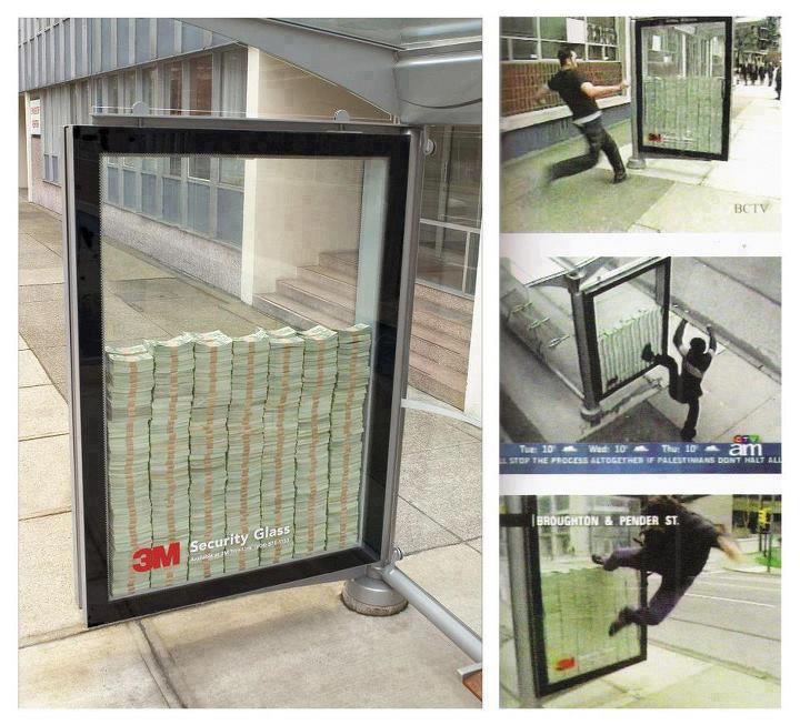 3M's Bulletproof Bus Stop Ad